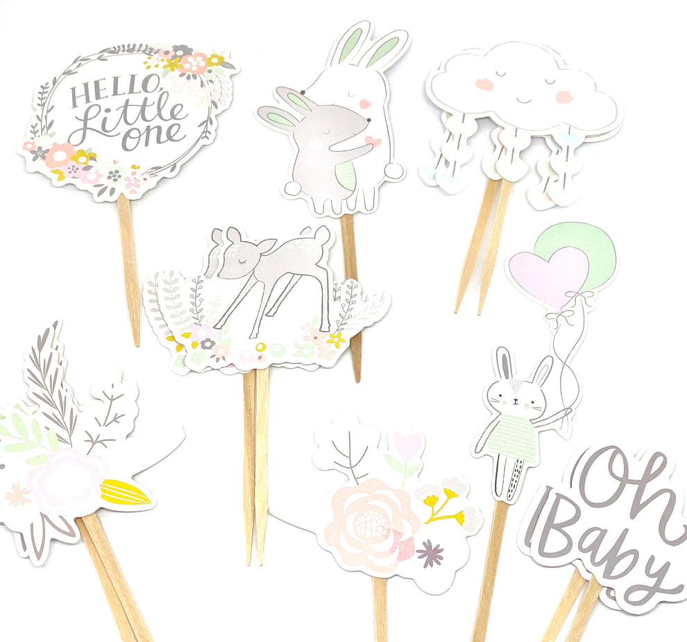 Hello Little One Cupcake Toppers – StarCityCo
