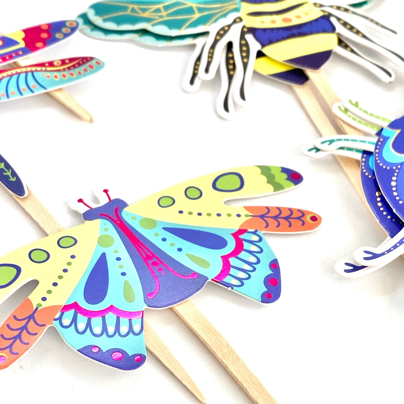 Bug, Bee + Butterfly Cupcake Toppers – StarCityCo